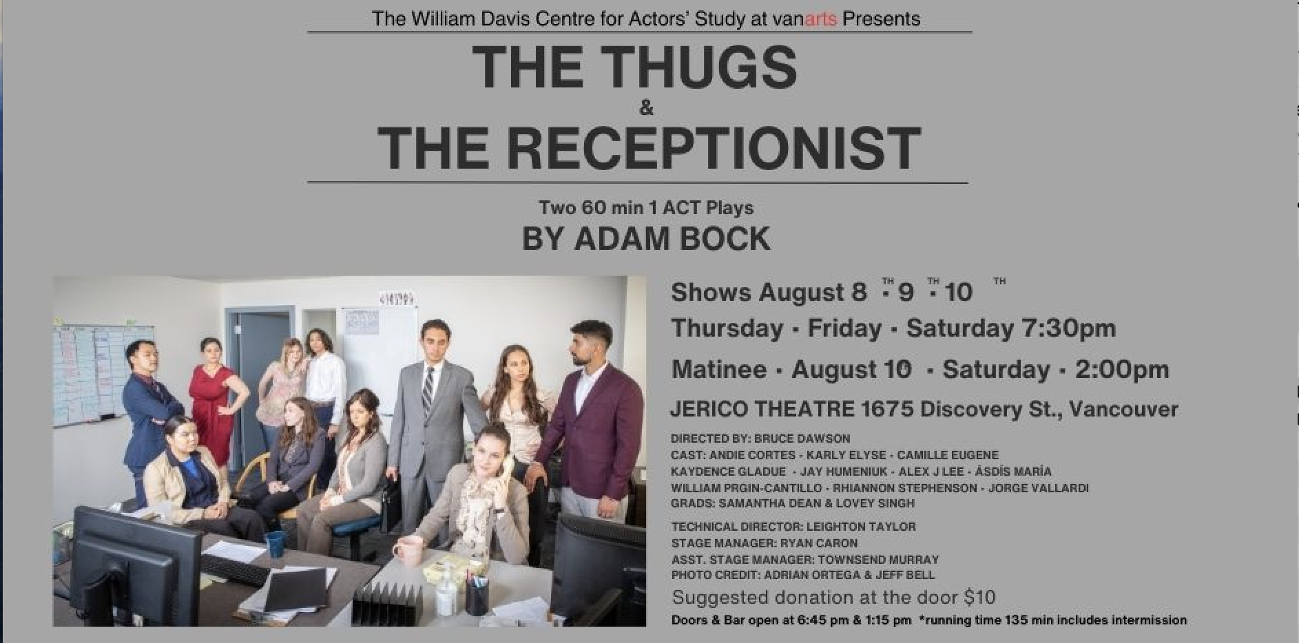 Acting Students' Public Theatre Performance 2024 - Vancouver Institute ...